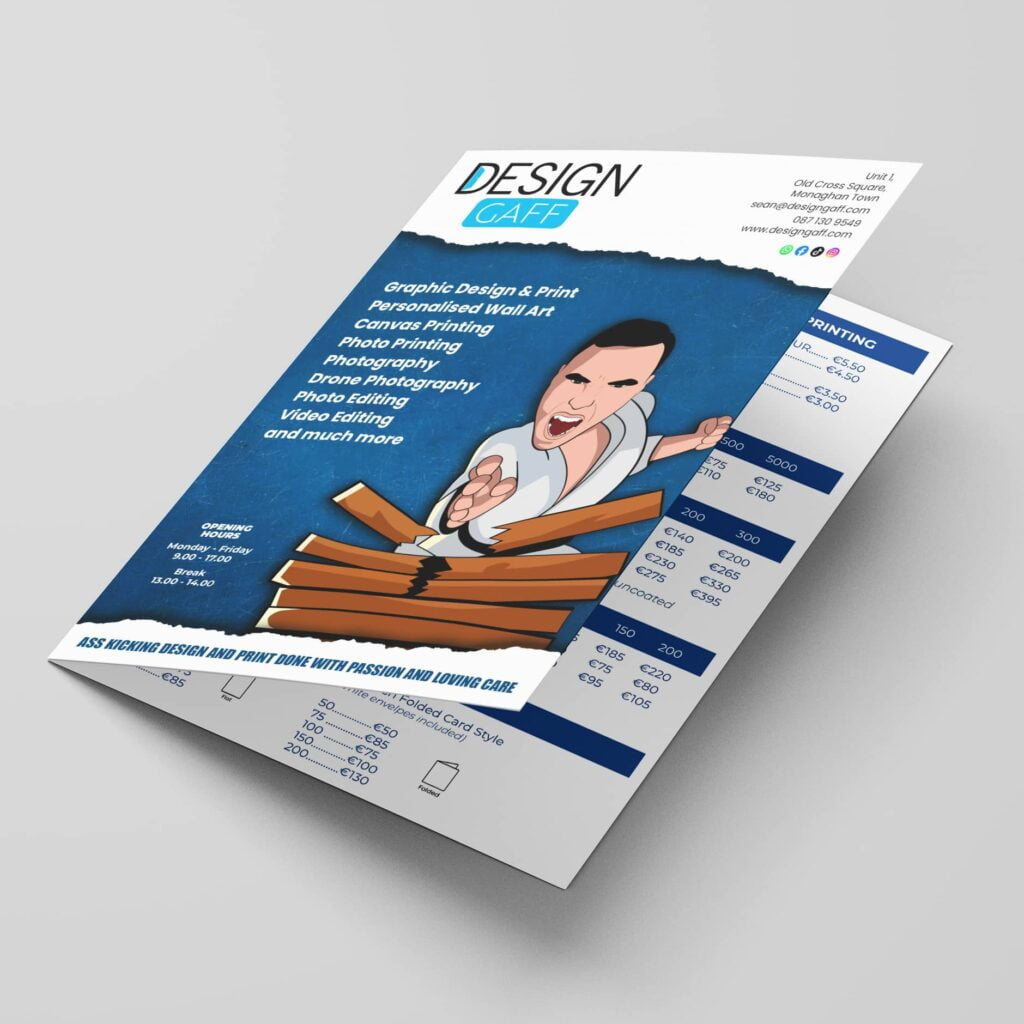 Bi-Fold Leaflet Printing | Design Gaff | Monaghan | Ireland