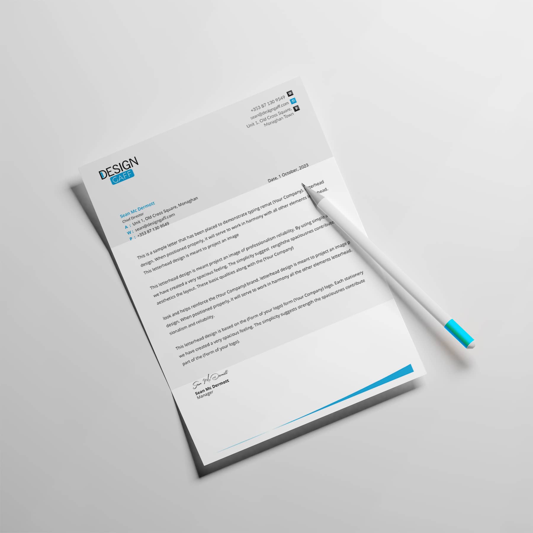 Letterheads Design Gaff Co Monaghan Ireland Letterheads Design Gaff Co Monaghan Ireland